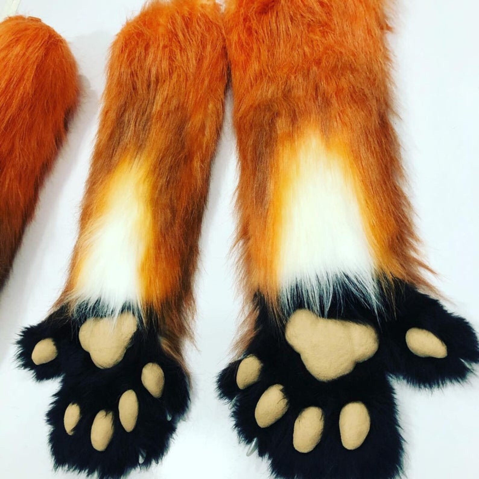 Long Shoulder Fursuit Paws + Silicone THICK K9 Pawpads and Claws With ...