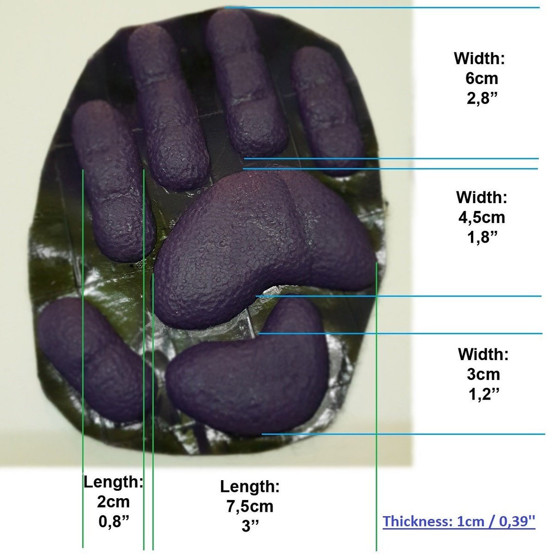 Silicone Sergal Reptile Paw Pads easy to glue for your Fursuit | Etsy