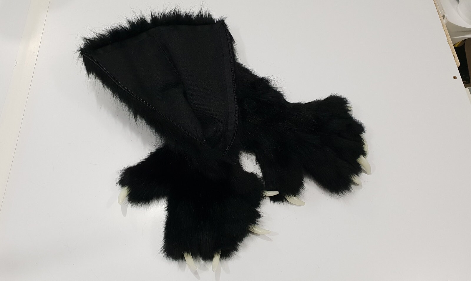 Black Fursuit Paws + Silicone Feline Pawpads and Claws With Custom ...