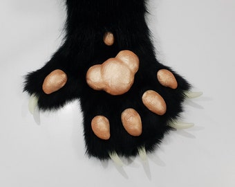 Black Fursuit Paws Silicone Little K9 Pawpads and Claws With | Etsy