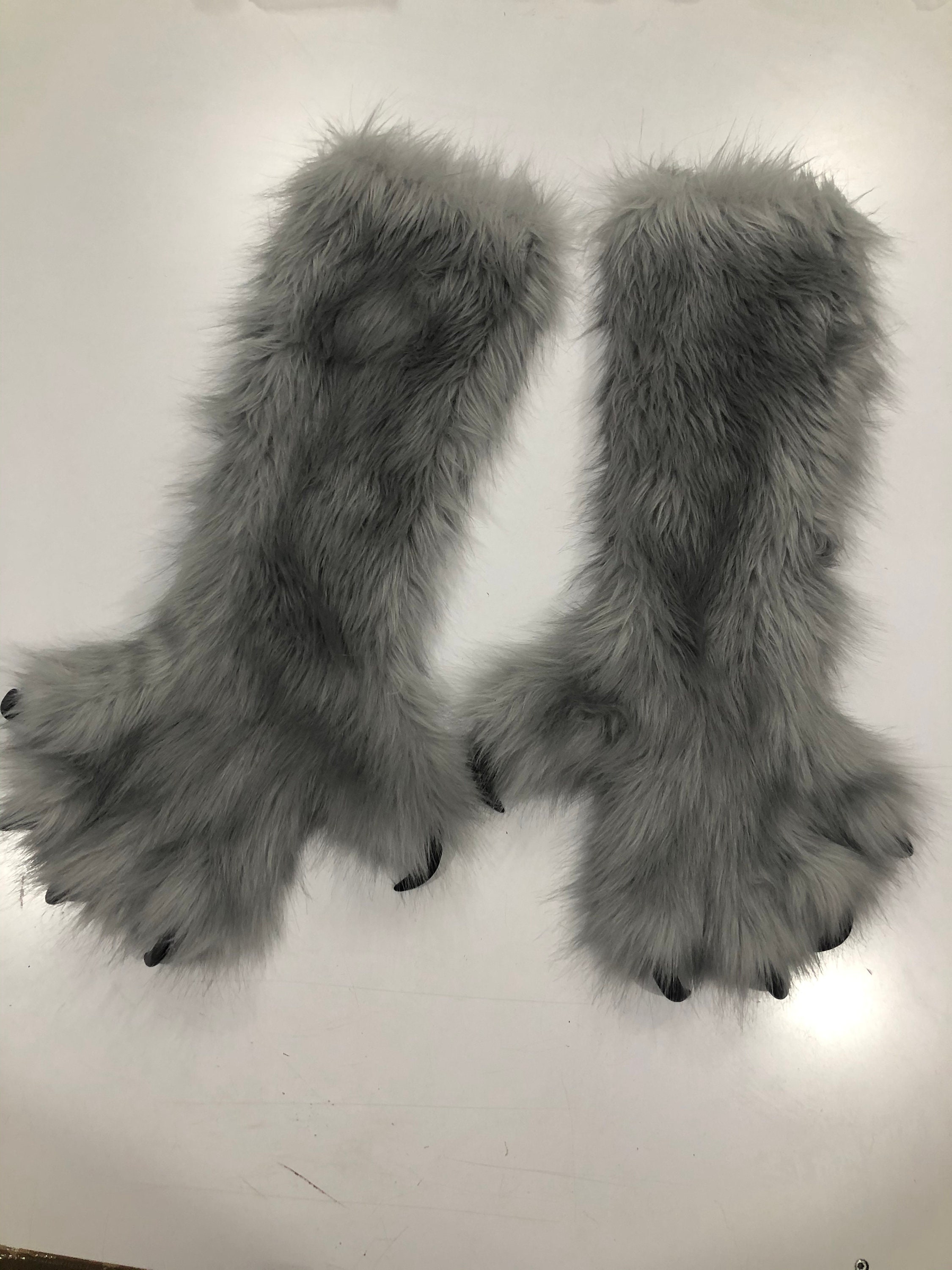 Gray Fursuit Paws Silicone THICK K9 Pawpads and Claws With - Etsy