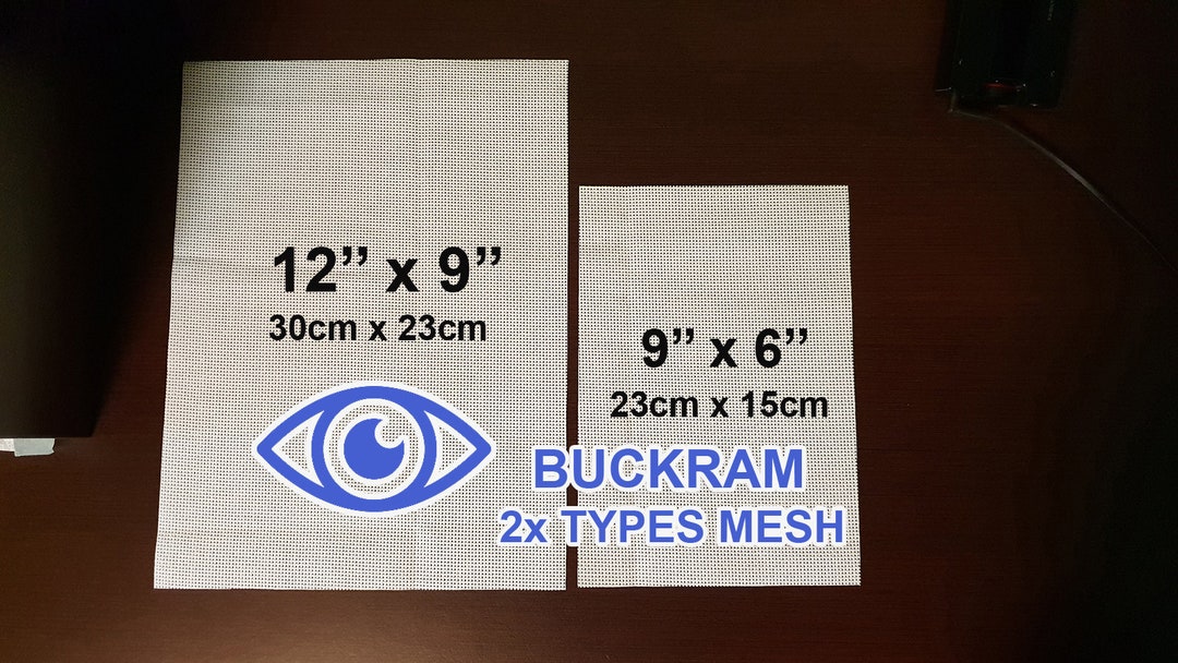Buckram Set 2x, DENSE + RARE Mesh for Eyes, Vision for Fursuit Mask or ...
