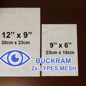 Buckram Set 2x, DENSE RARE Mesh for Eyes, Vision for Fursuit Mask or ...