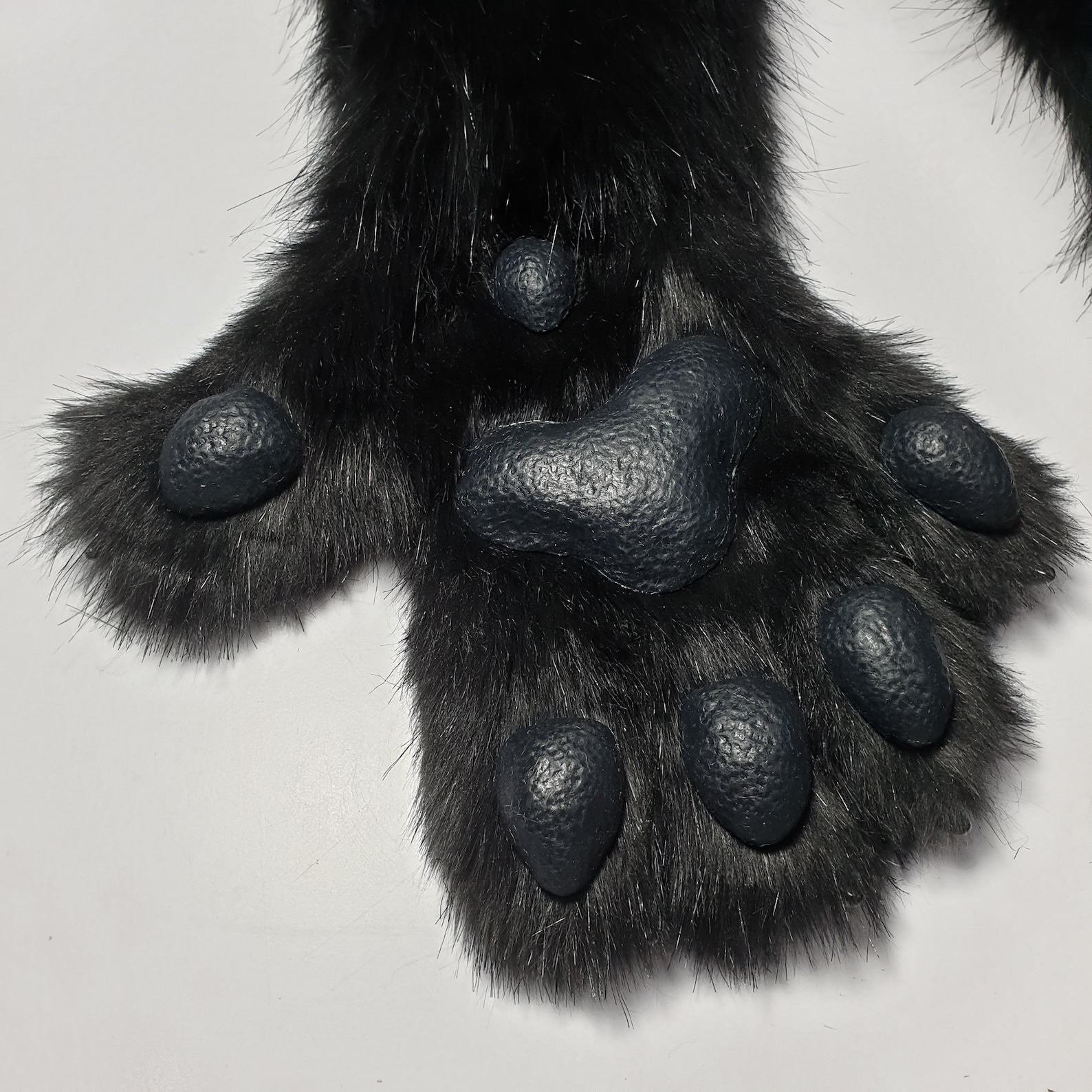 Black Fursuit Paws Silicone THICK K9 Pawpads and Claws With - Etsy