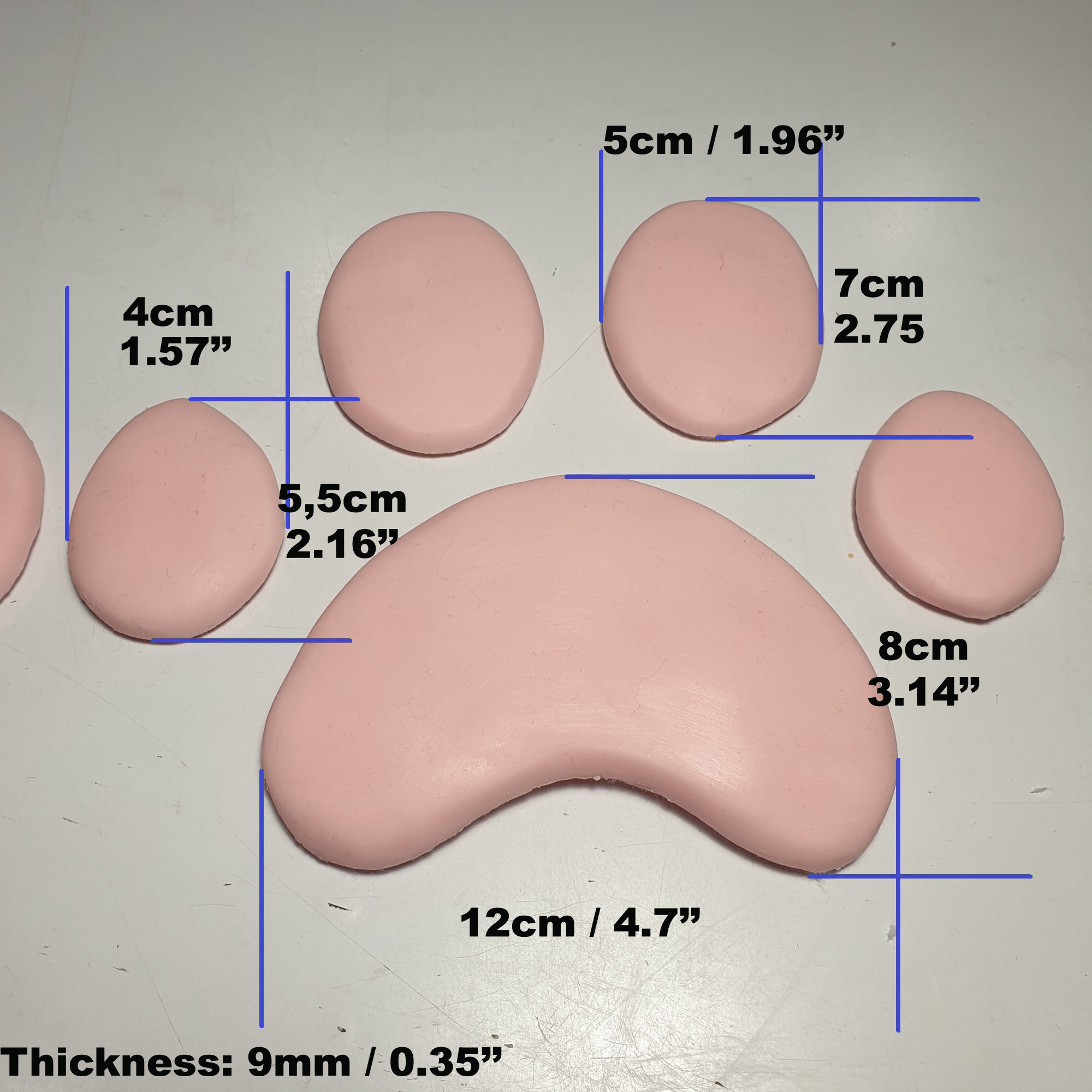 Huge Silicone Feet Pads Canine Feline Paw Pads Cat Wolf Toony | Etsy