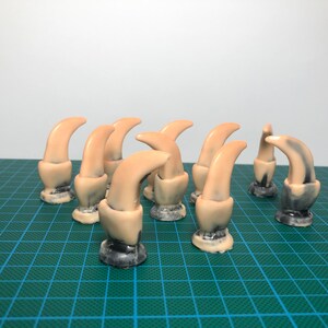 Set of 10x #12 Resin Real Claws for Your Costume! , Canine Feline, Fox ...