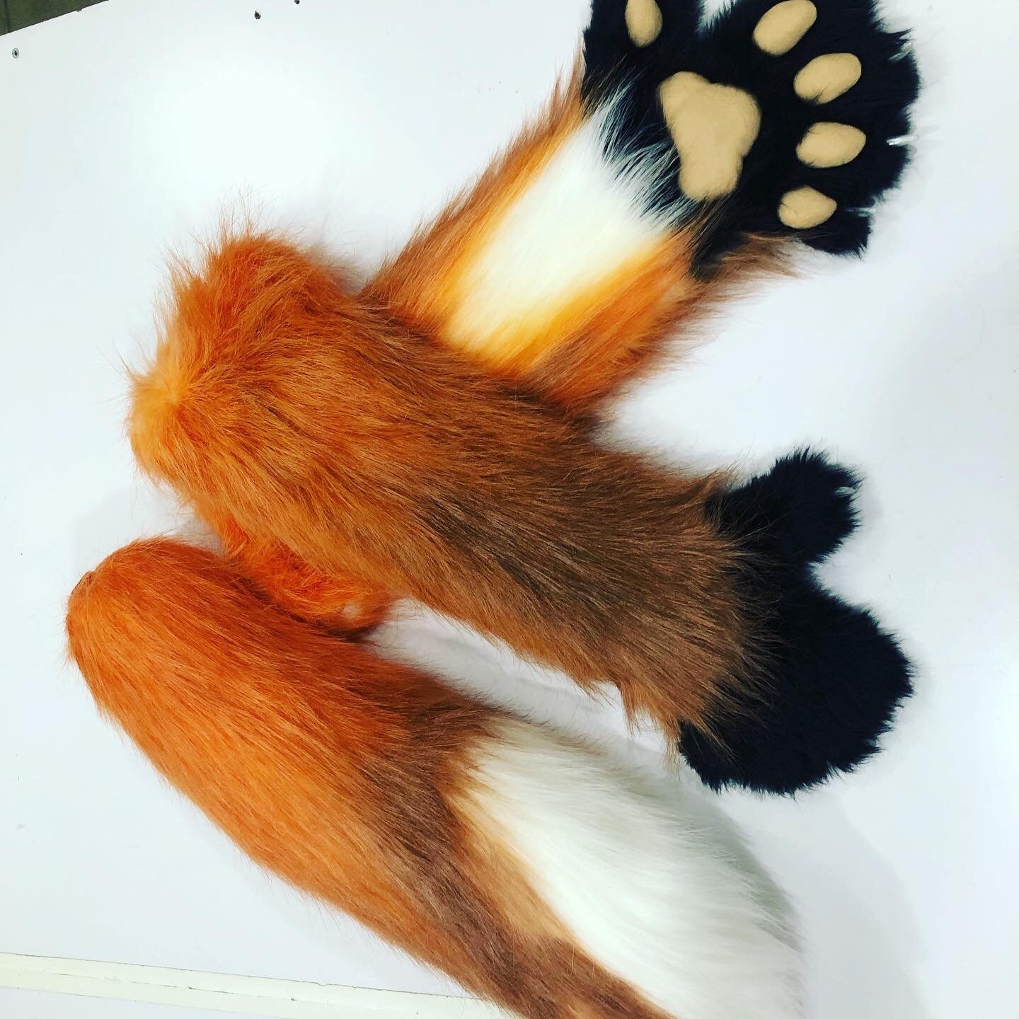 CUSTOM Fox Airbrushed Fursuit Paws with tail silicone | Etsy