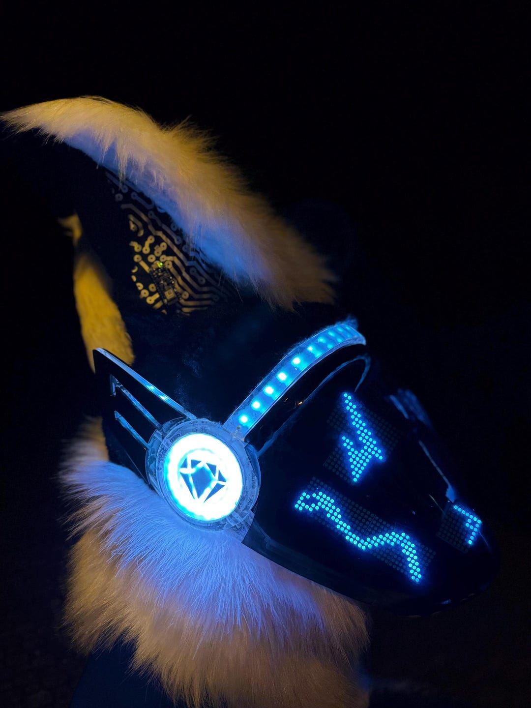 Unique Transparent Protogen Glowing Frame, Mini Partial Ready to Shipp ...