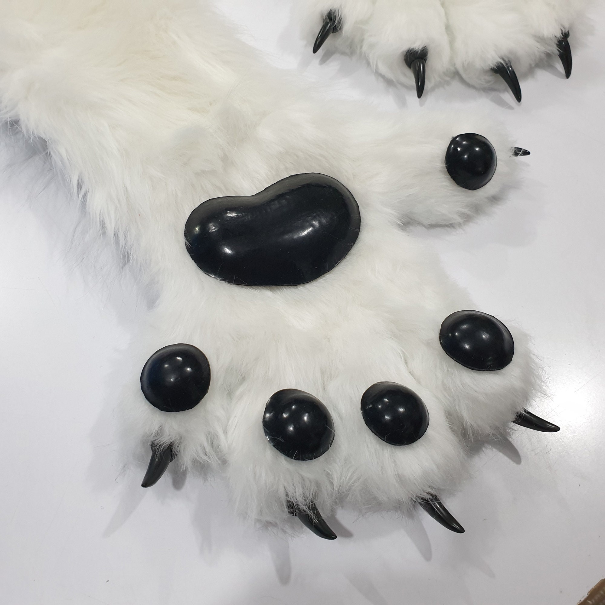 White Fursuit Paws Silicone Monster Pawpads and Claws With | Etsy