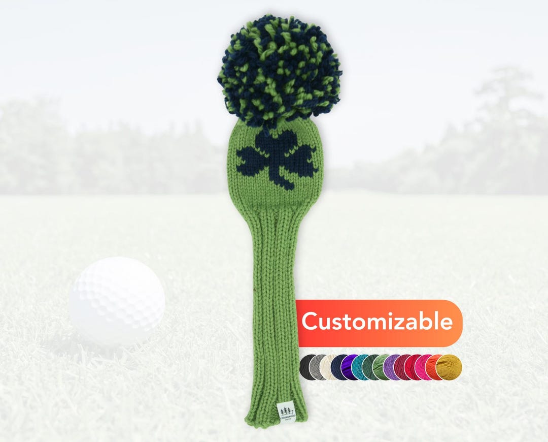 Custom Knit Shamrock Golf Club Cover: Personalize Colors and Size - Etsy