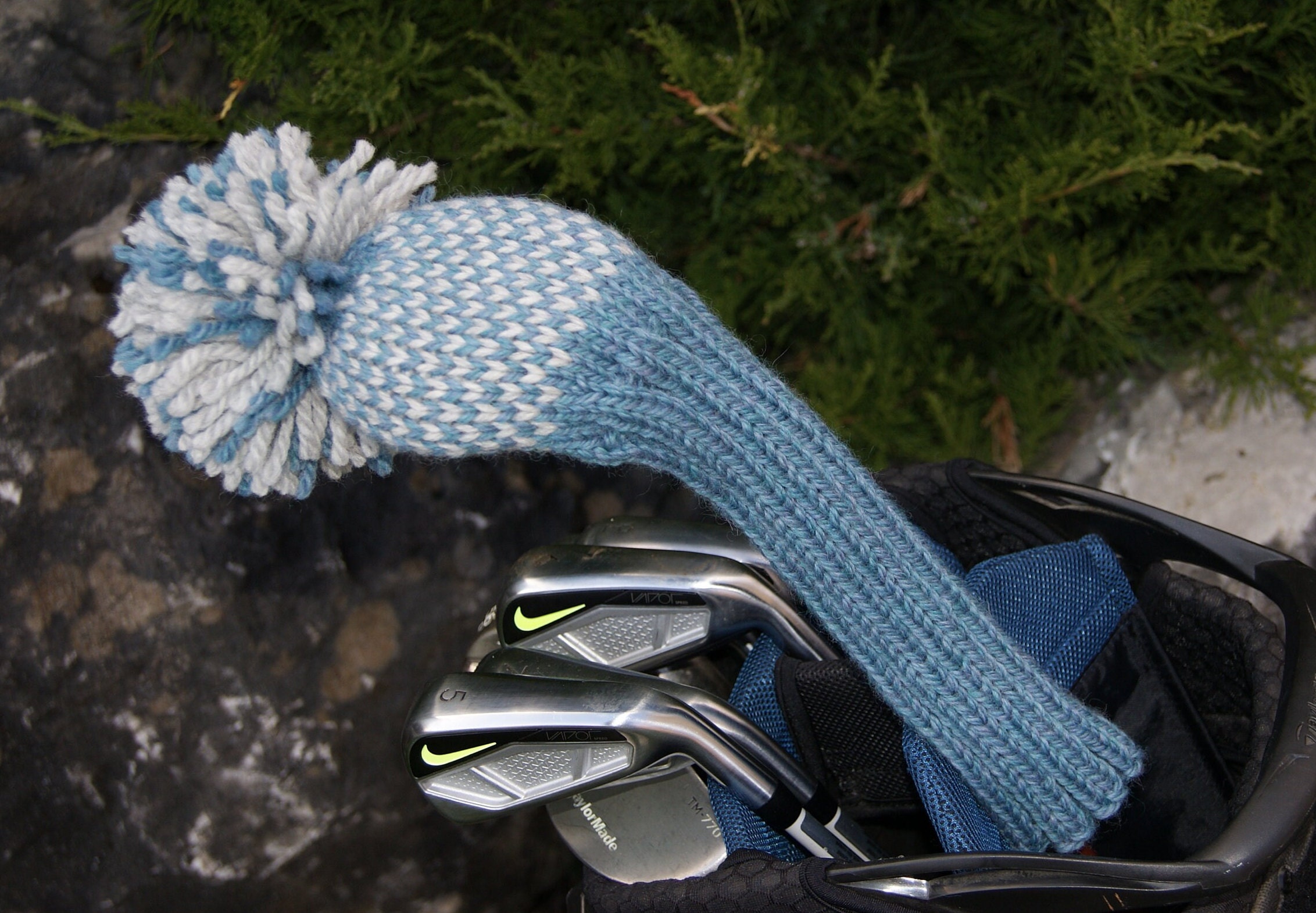 Custom Knit Driver Cover Check Pattern Knit Driver Headcover Golf Head ...