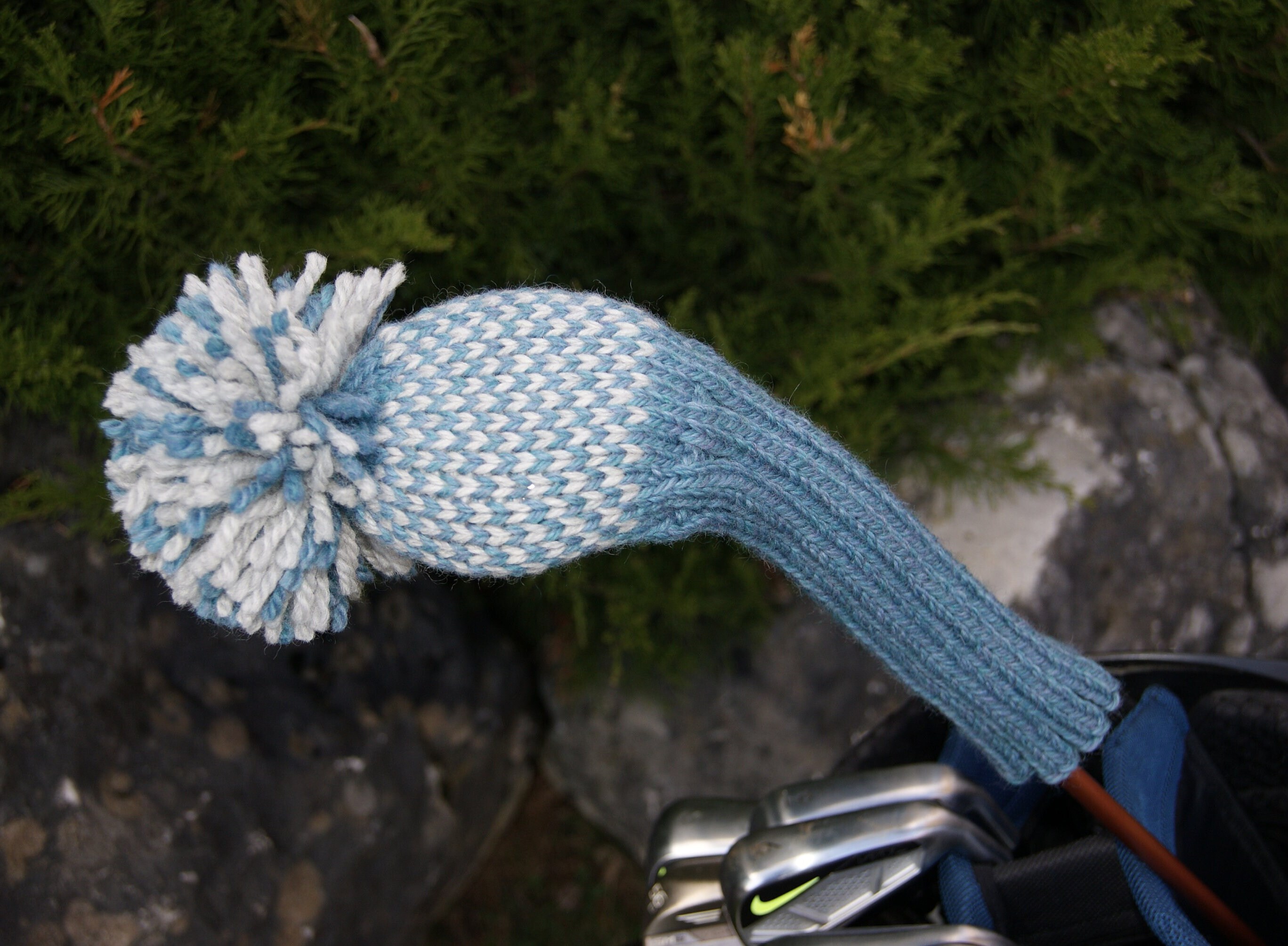 Custom Knit Driver Cover Check Pattern Knit Driver Headcover Golf Head ...
