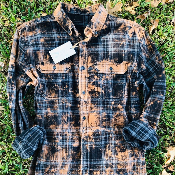 Bleached Flannel - Etsy