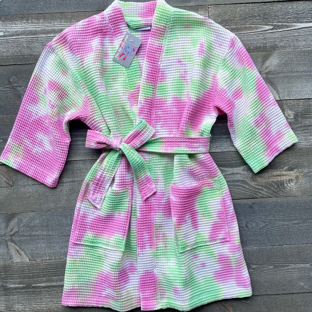 Tie-dye Spa Robe / Tie-dye Kimono / Tie Dye Robe / Mother's Day Gift ...