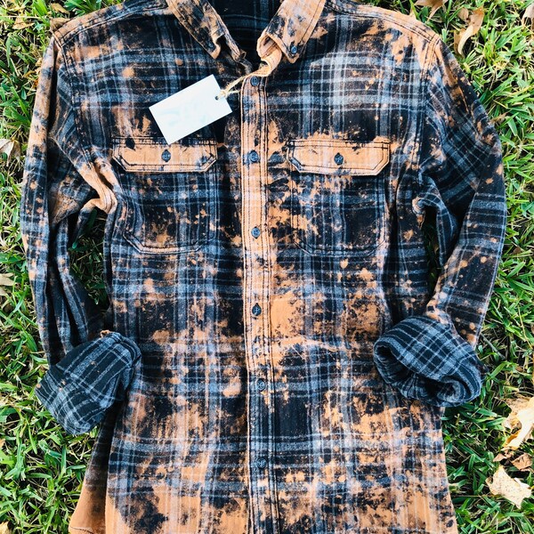 Bleached Flannel - Etsy