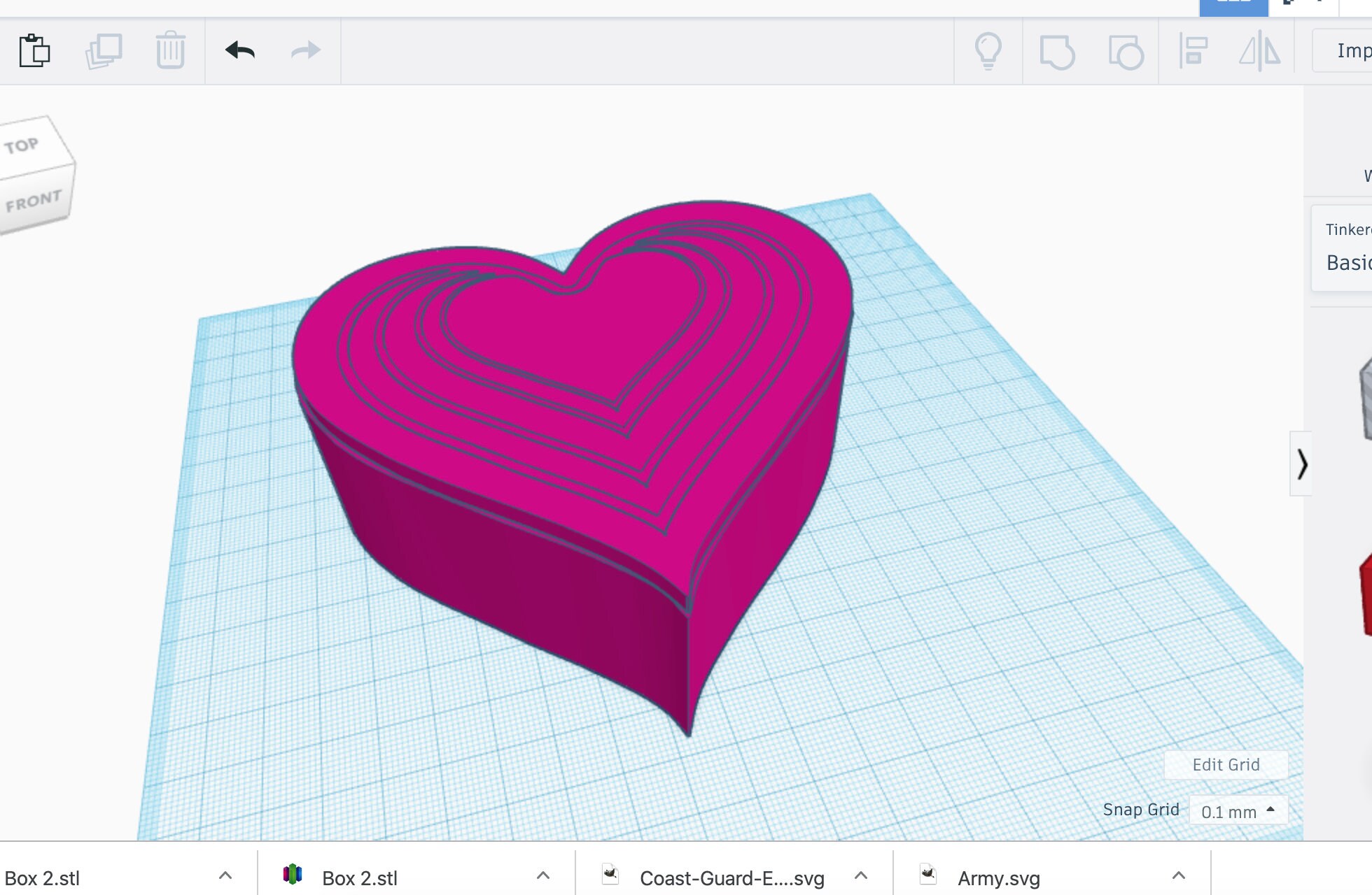 Heart Shaped 3D Printed Box | Etsy