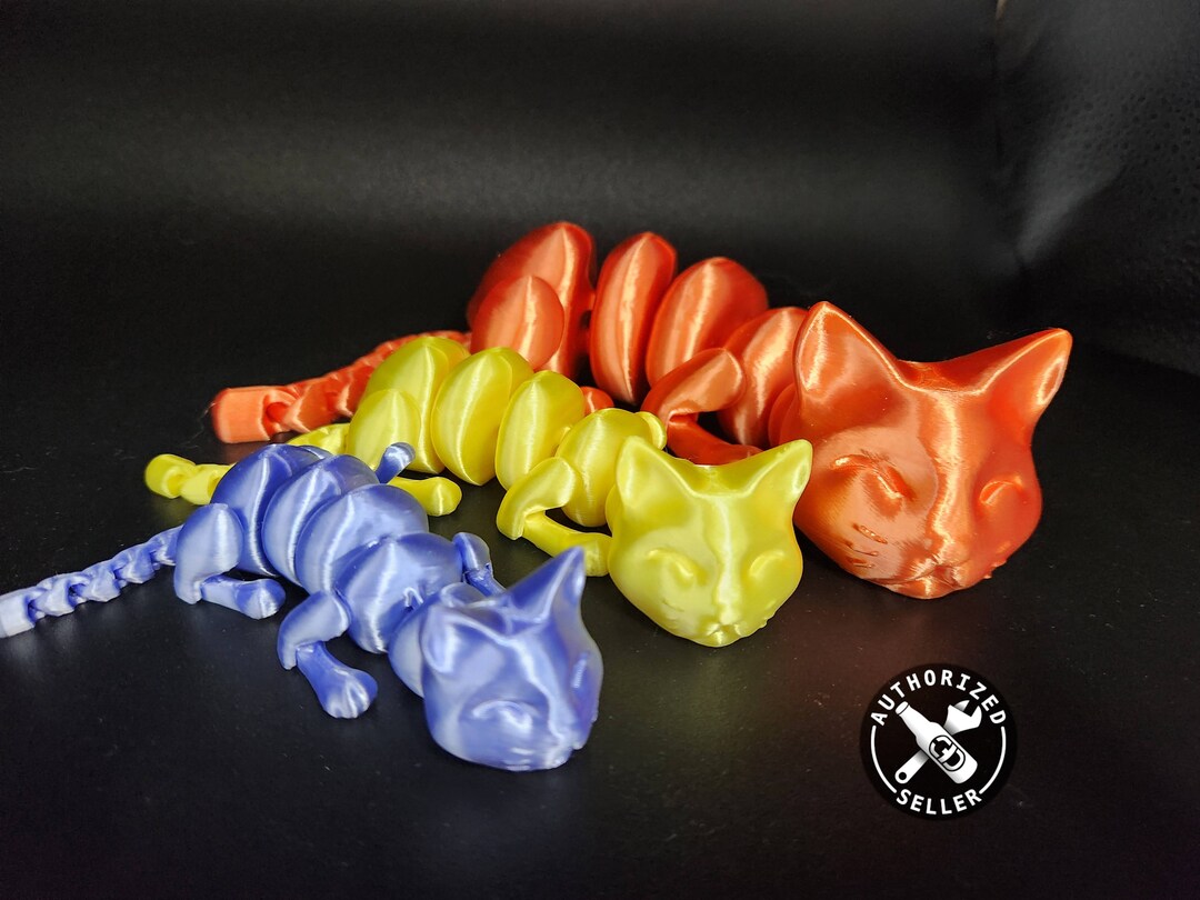 Cute Cat Articulated Fidget Stress and Anxiety Relief - Etsy