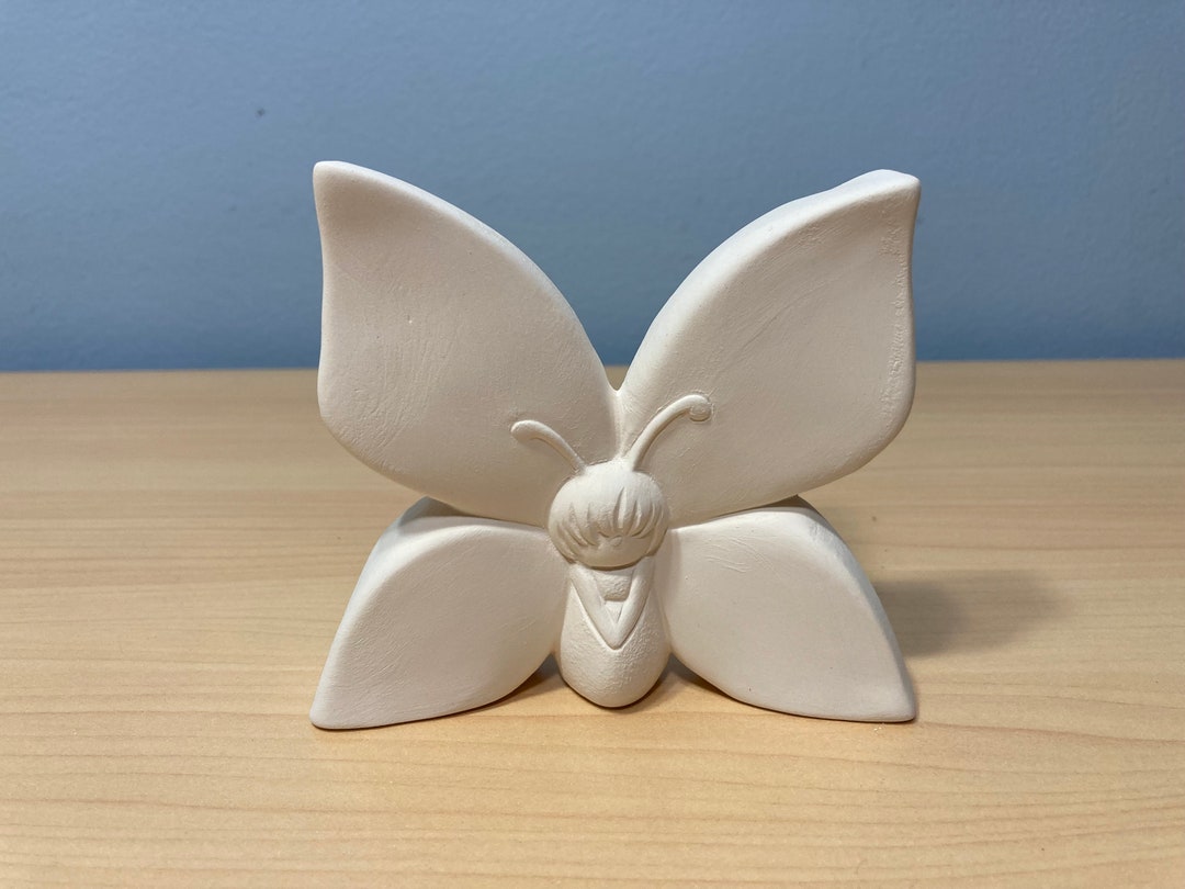 Butterfly Fairy Unpainted Ceramic Bisque Ready to Paint - Etsy