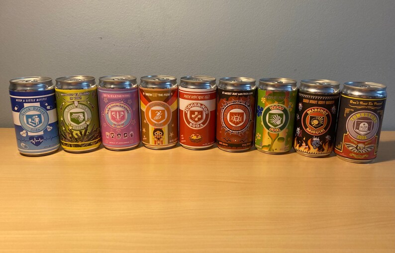 Cod Cold War perk a cola cans set of 9 | Etsy