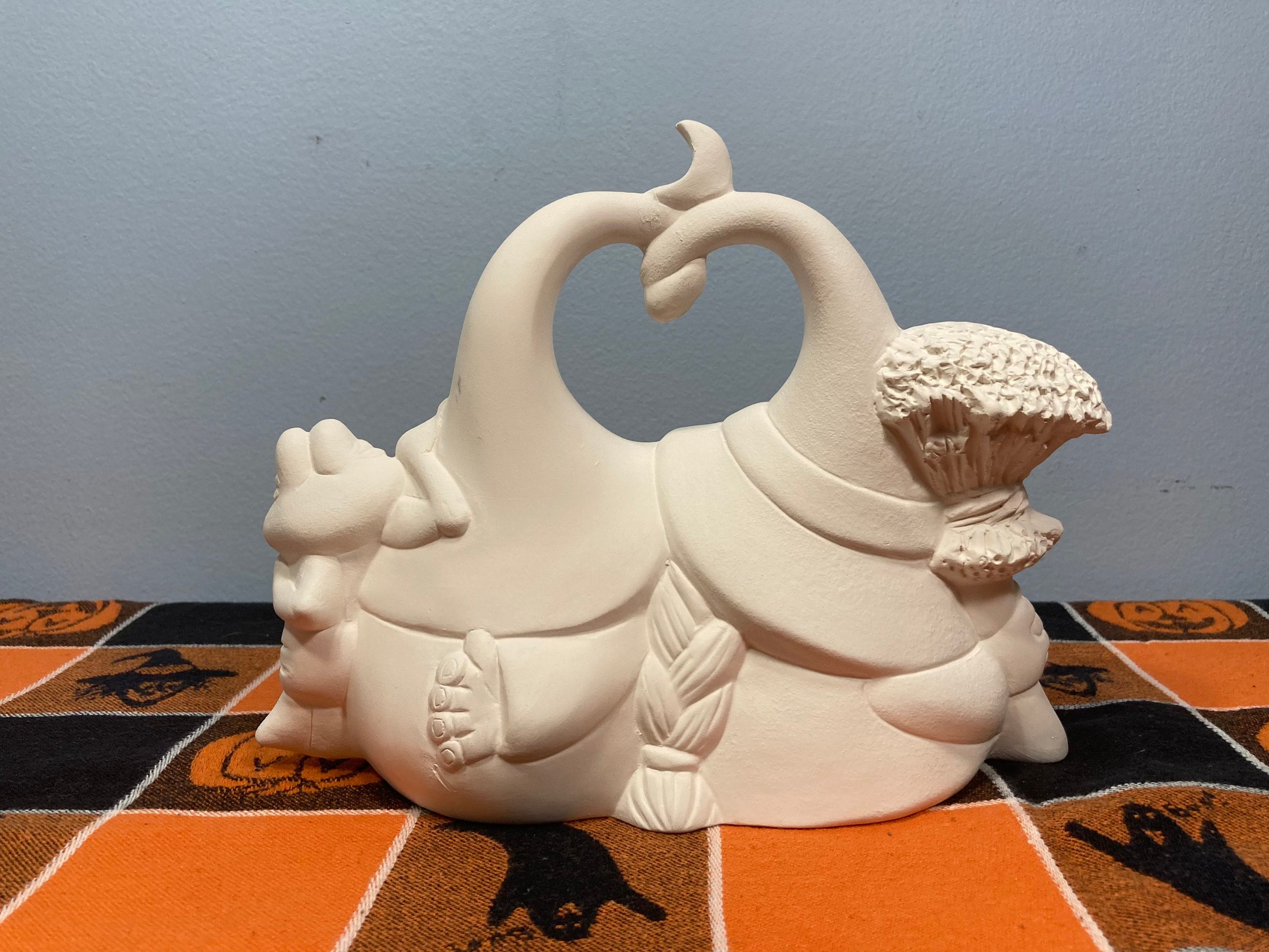 Halloween Lover Gnomes Unpainted Ceramic Bisque - Etsy