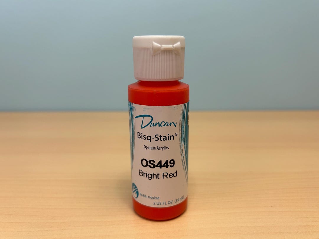Bright Red Acrylic Paint by Duncan for Ceramics or Painting - Etsy