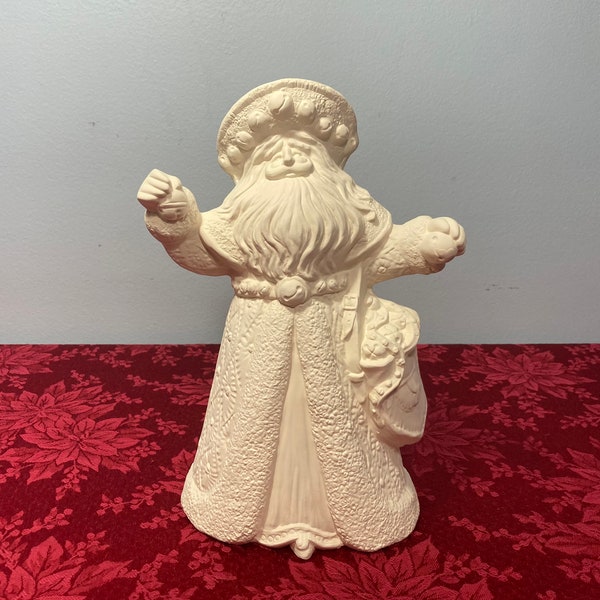 Ceramic Santa With Bell - Etsy