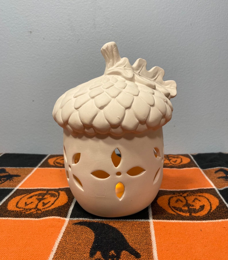 Acorn Lantern Unpainted Ceramic Bisque - Etsy