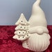 Christmas Gnome With Tree Unpainted Ceramic Bisque Ready to Paint - Etsy