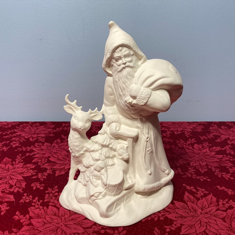 Ceramic Bisque Santa Gare - Etsy