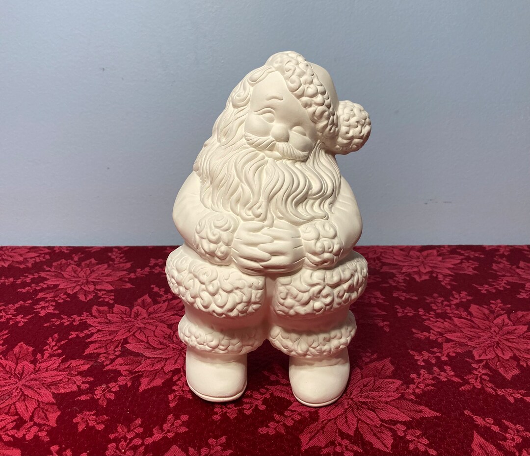 Retro Santa Clay Magic Unpainted Ceramic Bisque Ready to Paint - Etsy