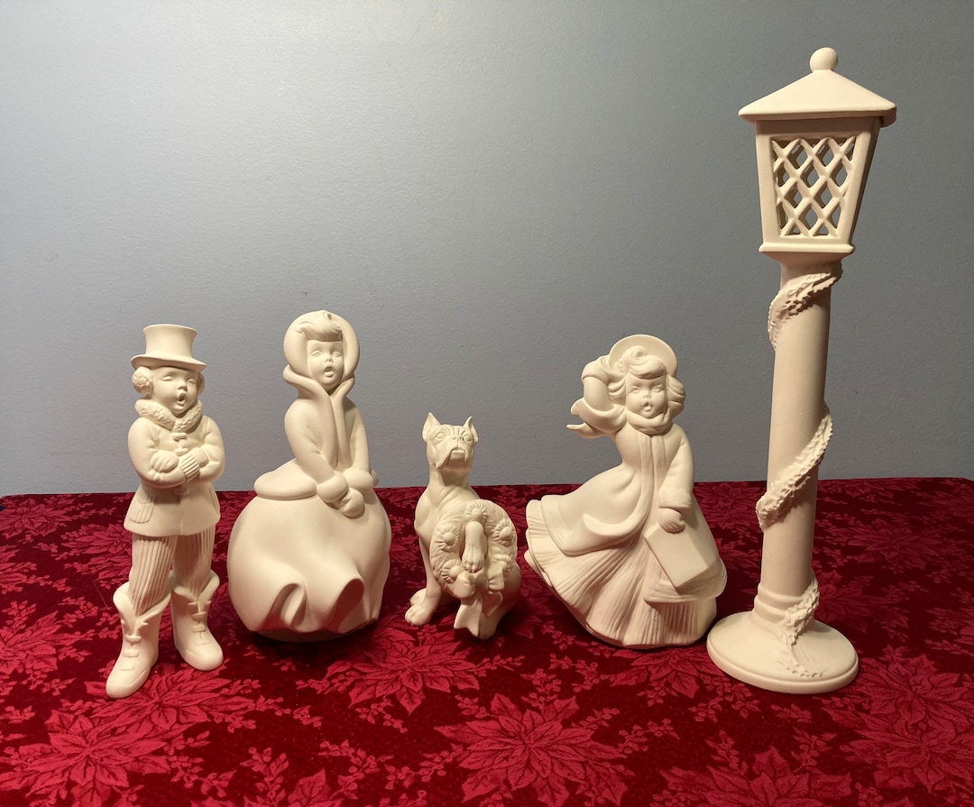 Christmas Caroler Collection Unpainted Ceramic Bisque Ready to Paint - Etsy
