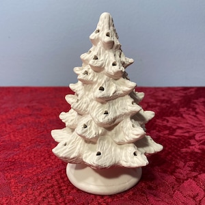 Small Nowell Christmas Tree Unpainted Ceramic Bisque - Etsy