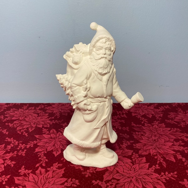 Ceramic Santa With Bell - Etsy