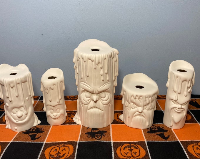 Ceramic White Ghost With Pumpkin Lights up Halloween Decor New - Etsy