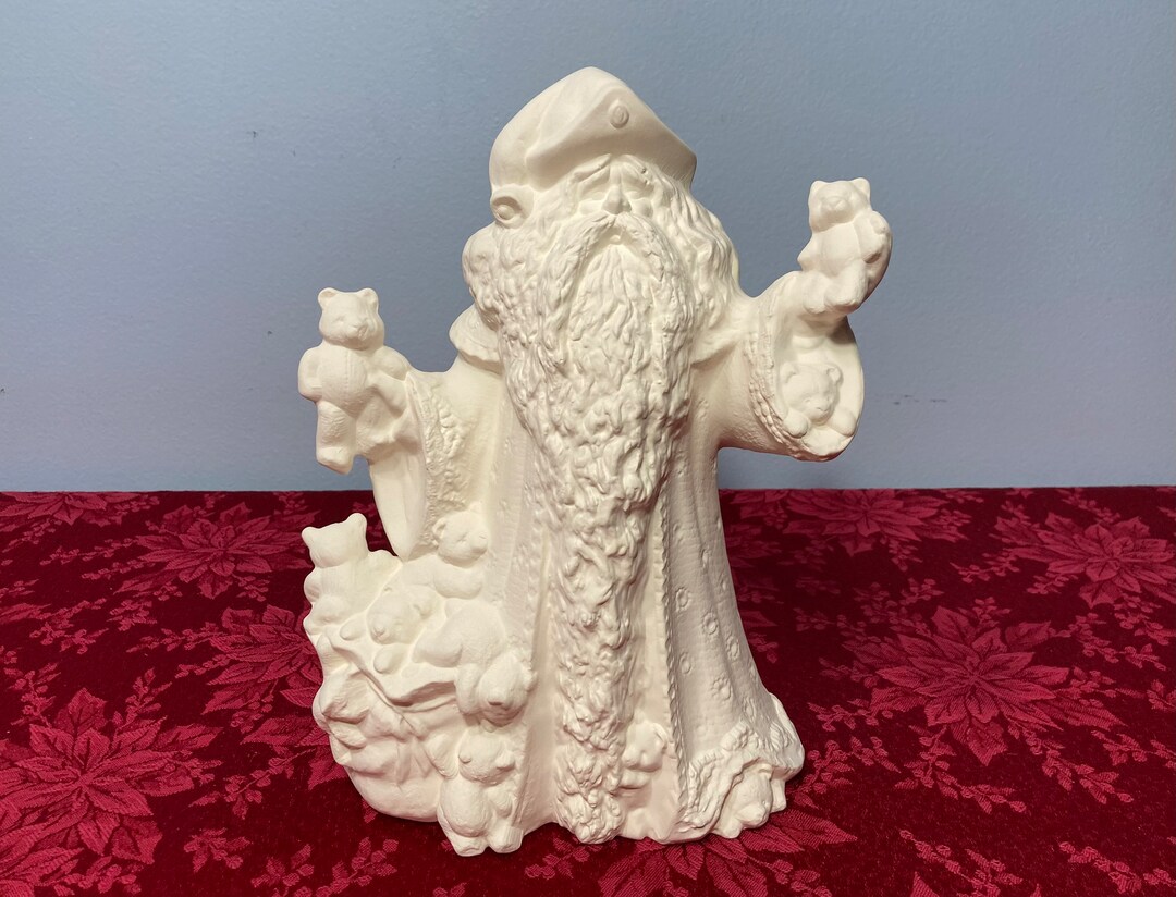 Santa With Toy’s Vintage Unpainted Ceramic Bisque Gare Molds Ready to ...