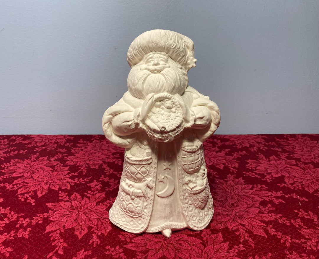 Vintage Moon Star’s Santa Unpainted Ceramic Bisque Gare Mold's - Etsy