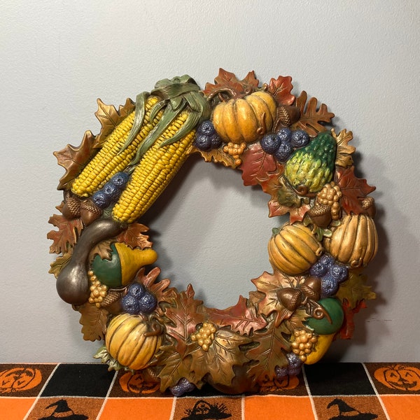 Ceramic Fall Wreath - Etsy