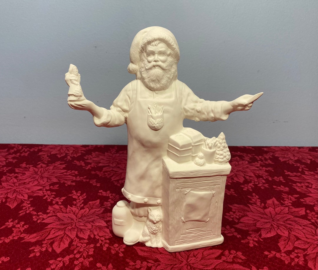 Ceramic Shop Santa Vintage Provincial Molds Unpainted Ceramic Bisque ...