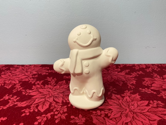 Gingerbread Man Collectible Party Animals Unpainted Bisque - Etsy