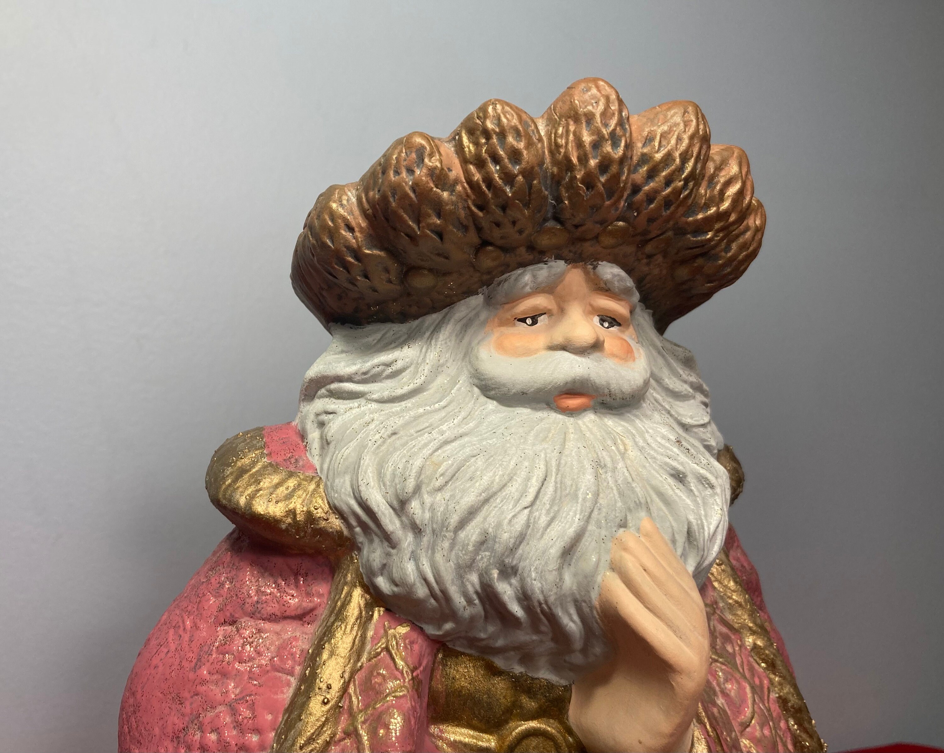 Vintage Santa - Renaissance Santa With Wreath - Etsy