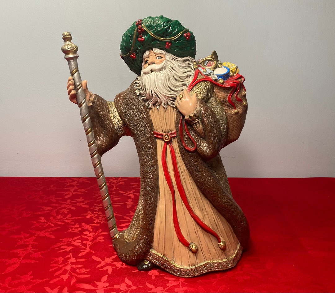 Vintage Santa - Renaissance Santa With Walking Staff - Etsy