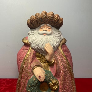 Vintage Santa - Renaissance Santa With Wreath - Etsy