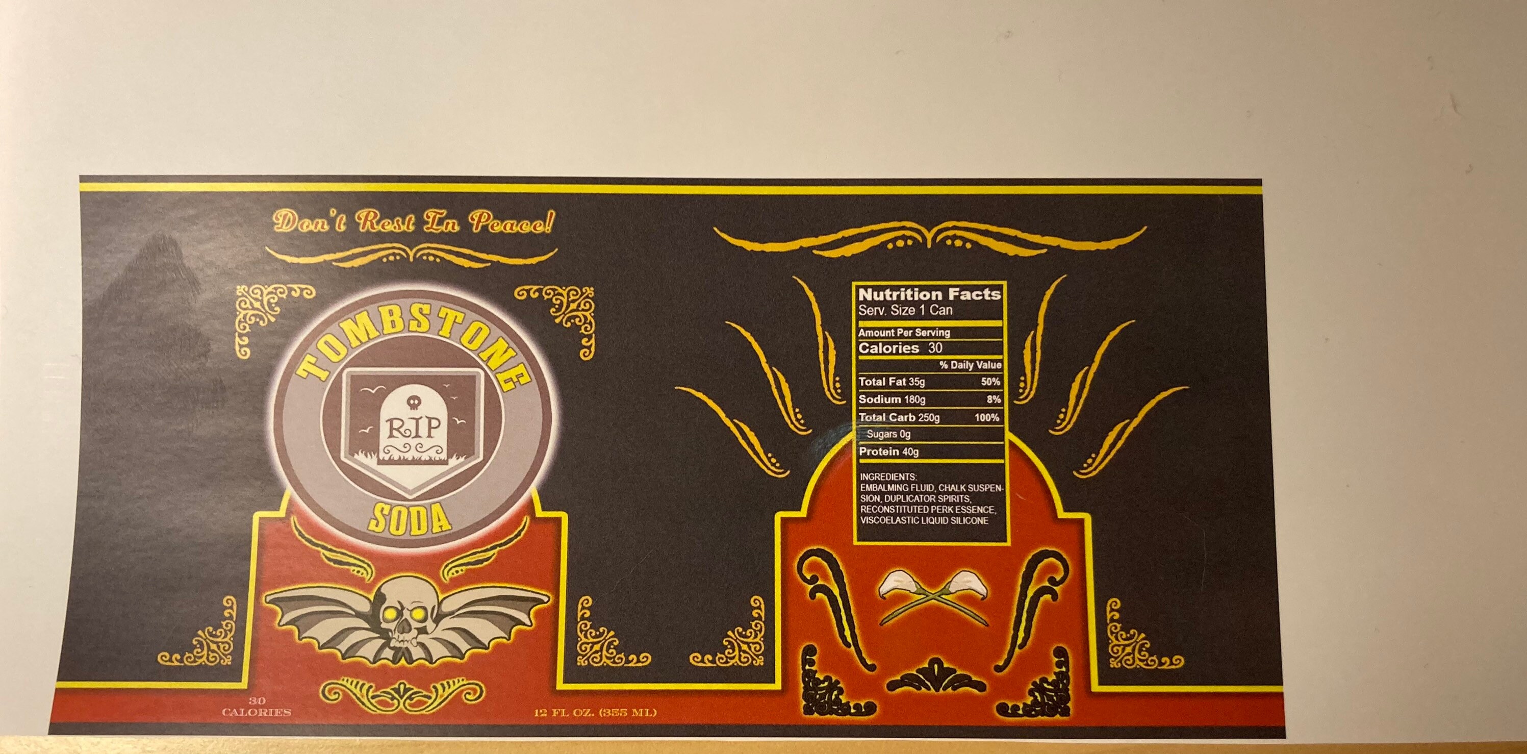 7 count call of duty perk can labels non precut | Etsy