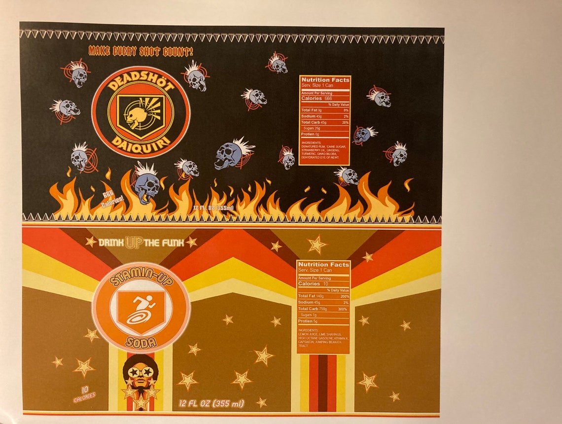 7 count call of duty perk can labels non precut | Etsy