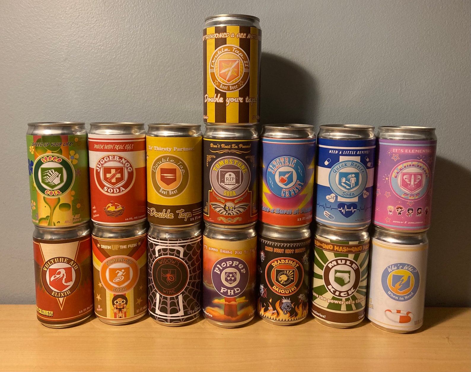 Cold War perk cans set of 15 | Etsy