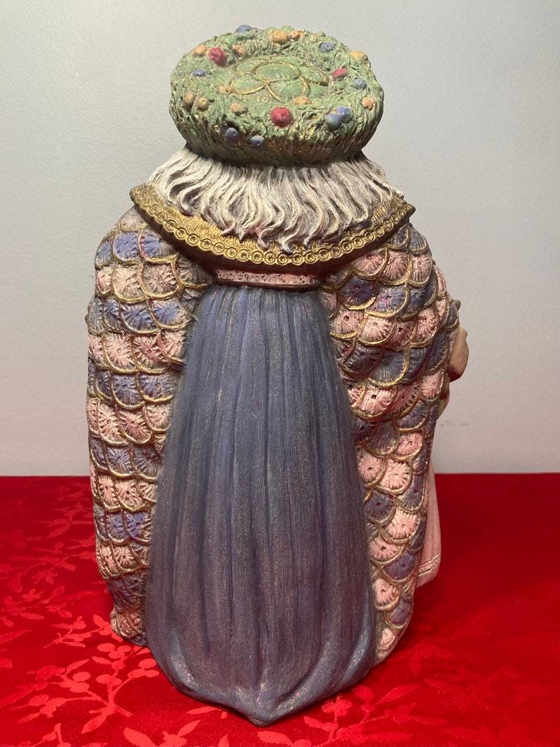 Vintage Santa - Renaissance Santa With Little Girl - Etsy