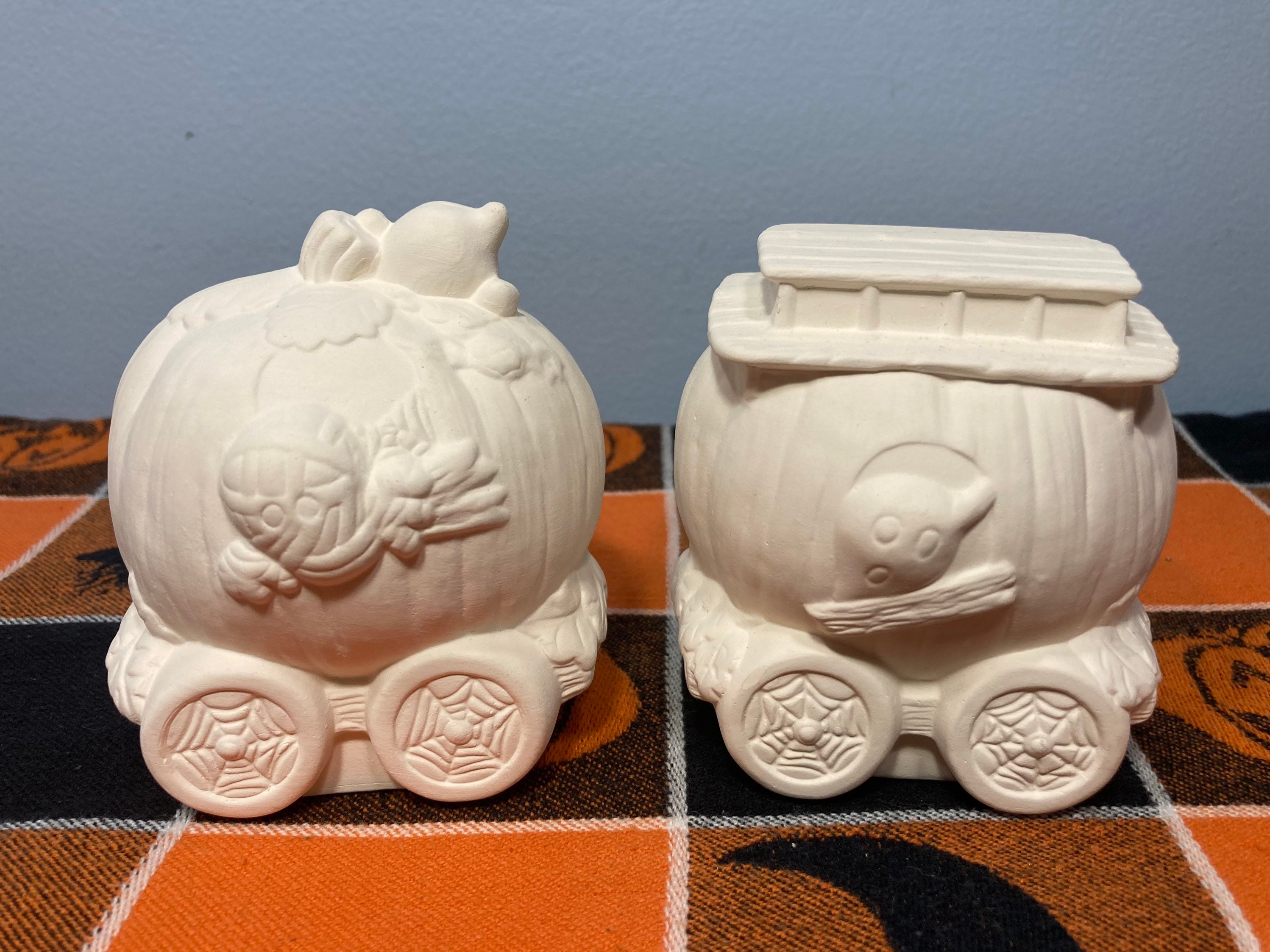 Halloween Train Unpainted Ceramic Bisque - Etsy