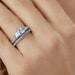 Princess Cut Engagement Ring Set, Princess Cut Wedding Set, Bridal Set ...