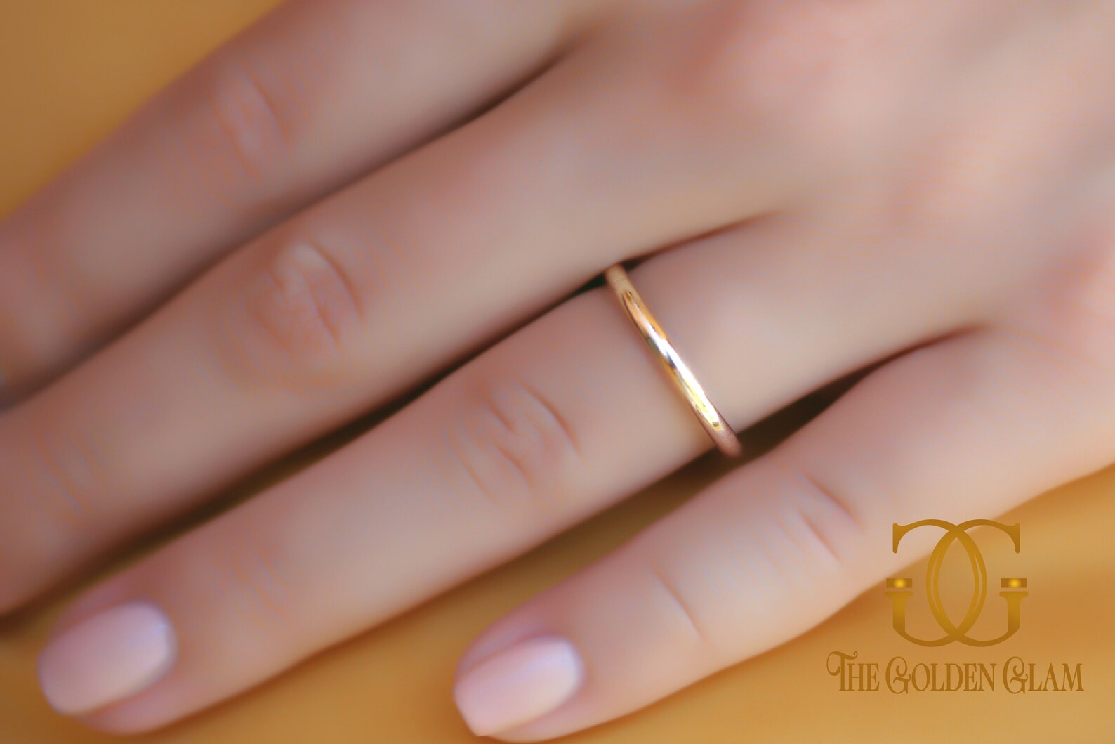 14K Solid Gold 2 mm Plain Band Wedding Band Simple Band | Etsy