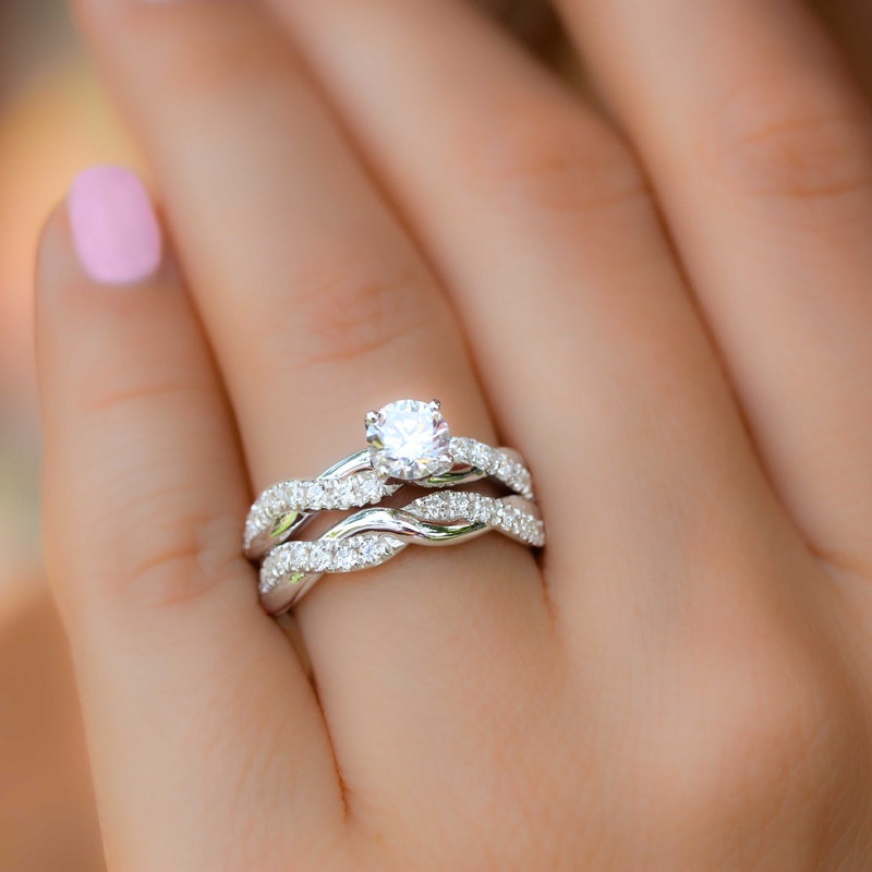 Twisted Band Engagement Ring - Etsy